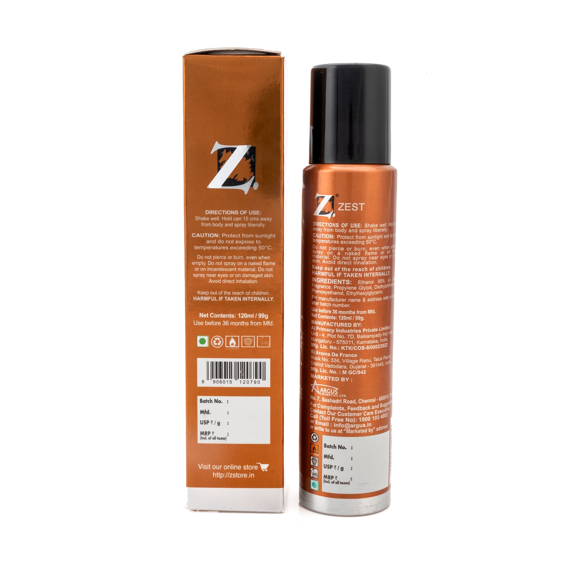 Zest Perfume Body Spray – Z Magnetism